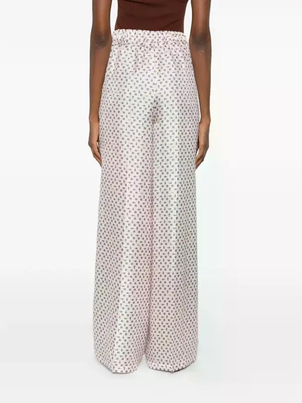 Max Mara Printed Wide Leg Trousers