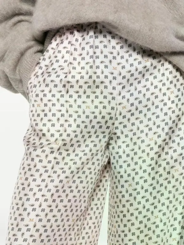 Max Mara Printed Wide Leg Trousers