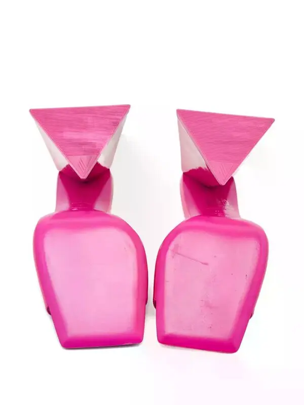 Attico 110mm Devon Patent-leather Sandals - Pink