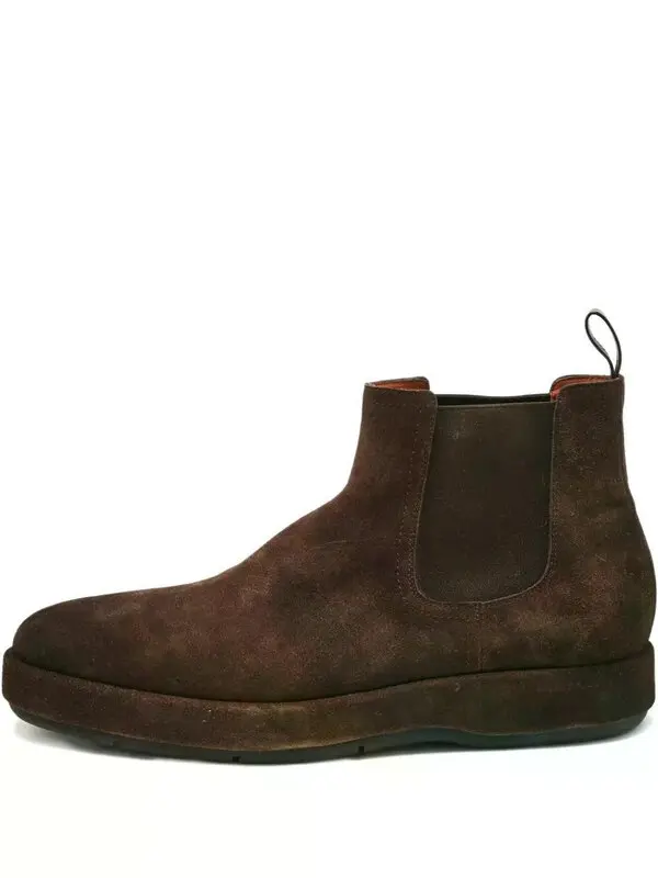 Santoni Suede Pull-tab Boots