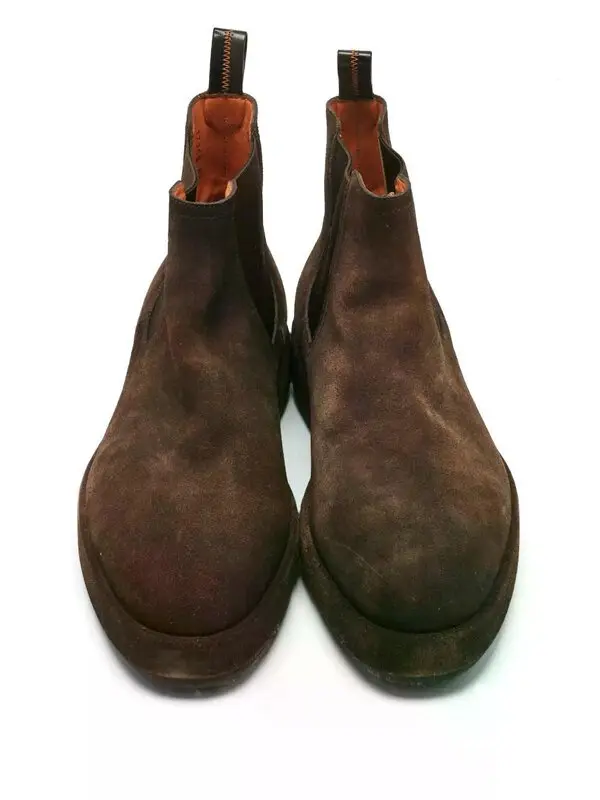 Santoni Suede Pull-tab Boots