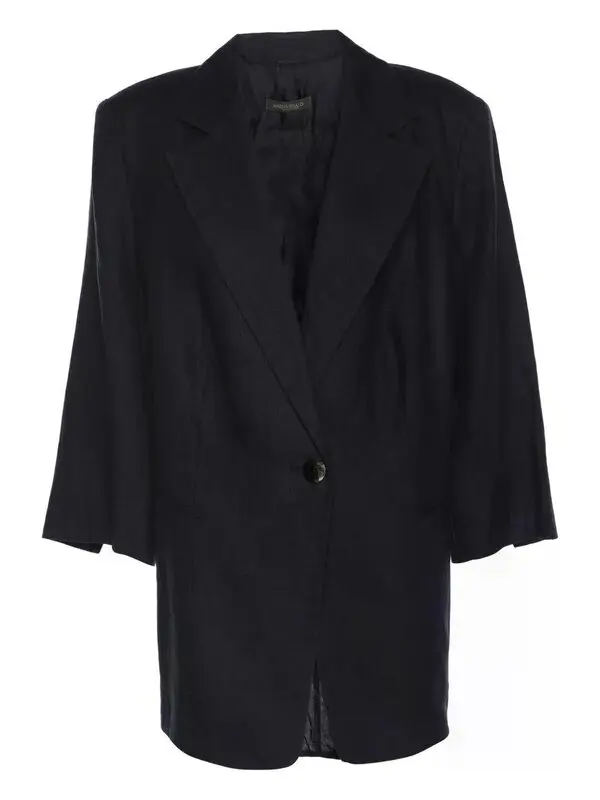 Marina Rinaldi Single-breasted Linen Blazer