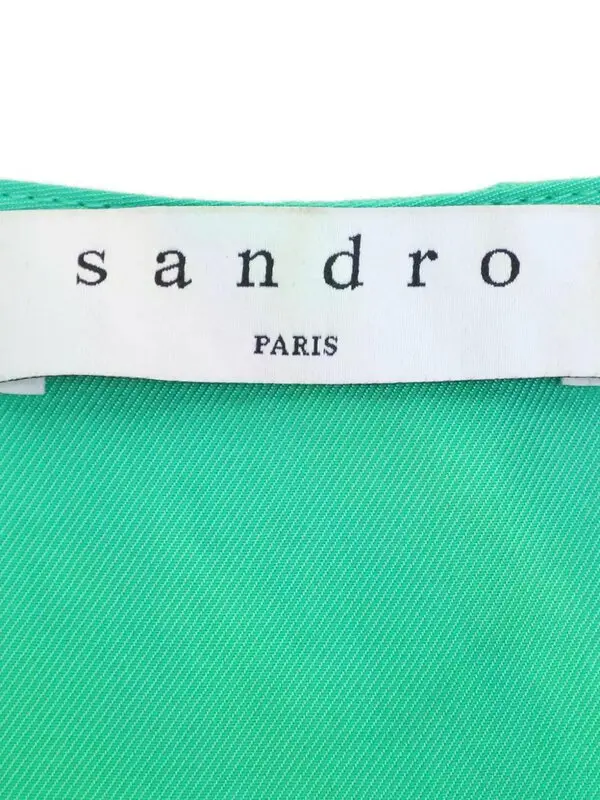 Sandro Ruffled Crepe Top