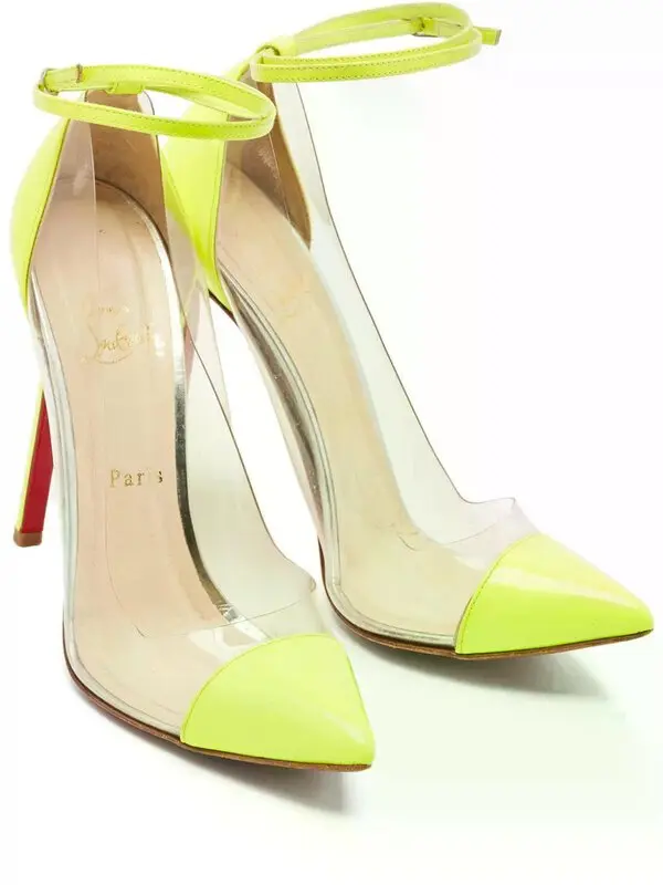 CHRISTIAN LOUBOUTIN 120mm Un Bout Round Heeled Pumps - Green