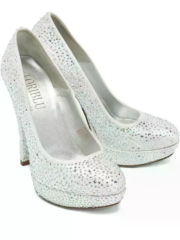 LORIBLU 125mm Crystal-embellished Pumps