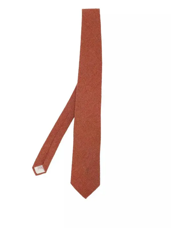 Saint Laurent Logo-detail Tie - Brown