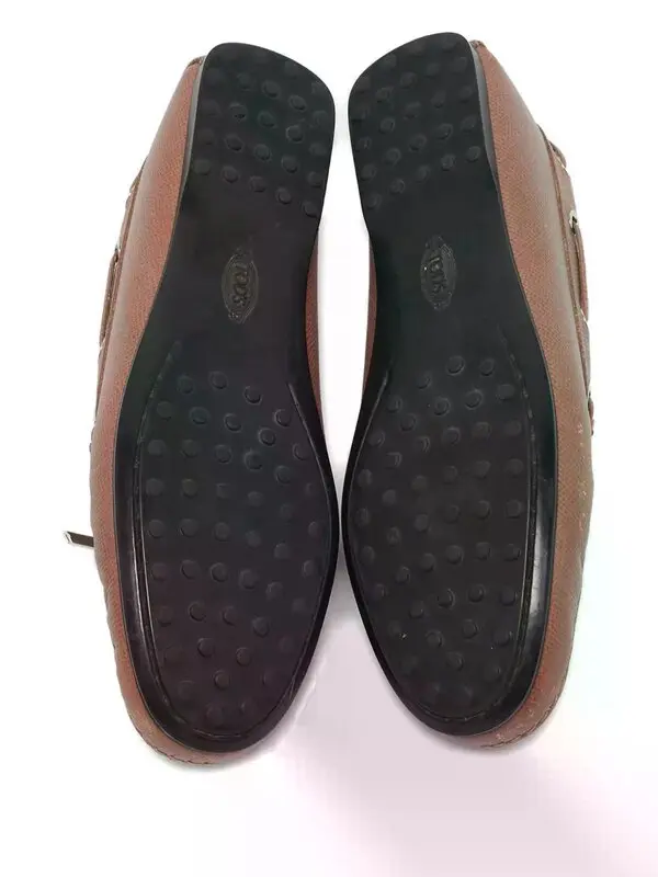 TOD'S Leather Pebble-texture Loafers
