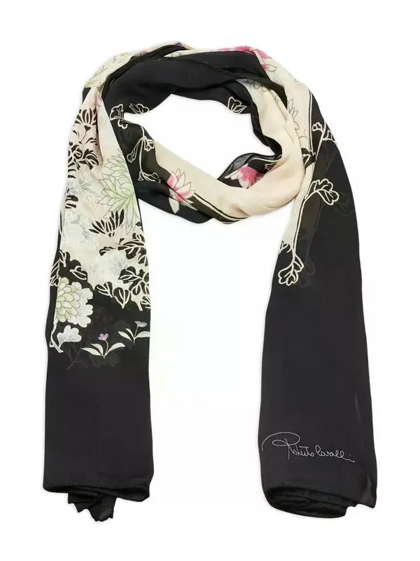 Roberto Cavalli Floral-print Silk Scarf
