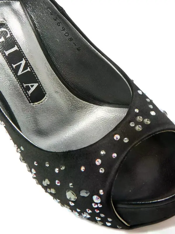 GINA Crystal Embellished Open-toe Pumps