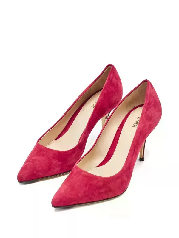 Fendi 85mm Suede Heeled Pumps