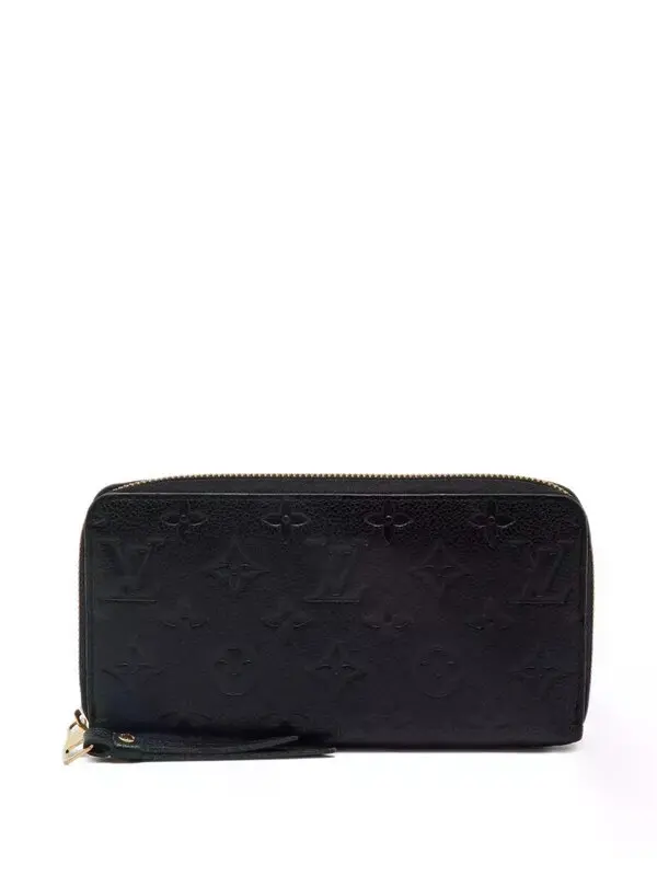 LOUIS VUITTON Zippy Monogram Empreinte Leather Wallet - Black