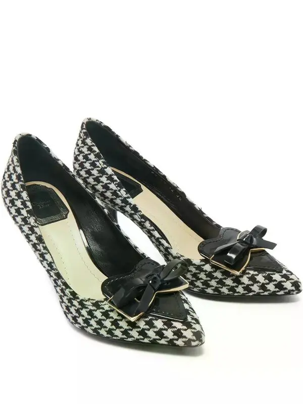Dior Houndstooth Bow Pumps