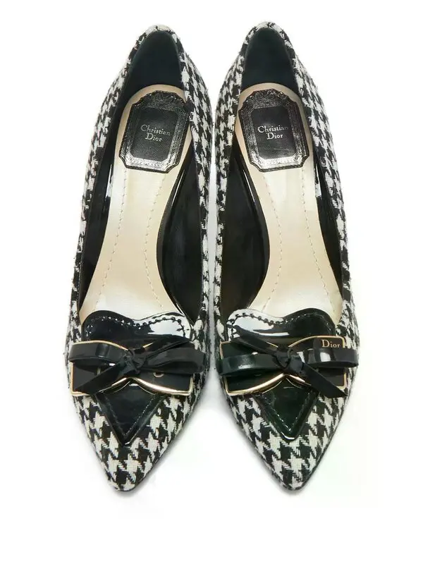 Dior Houndstooth Bow Pumps