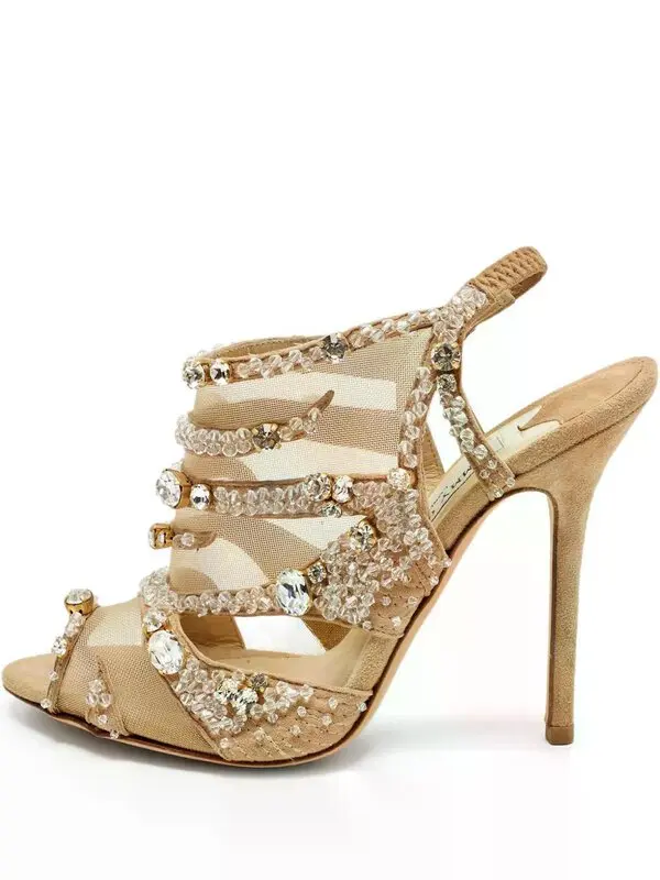 JIMMY CHOO Crystal-embellished Slingback Sandals