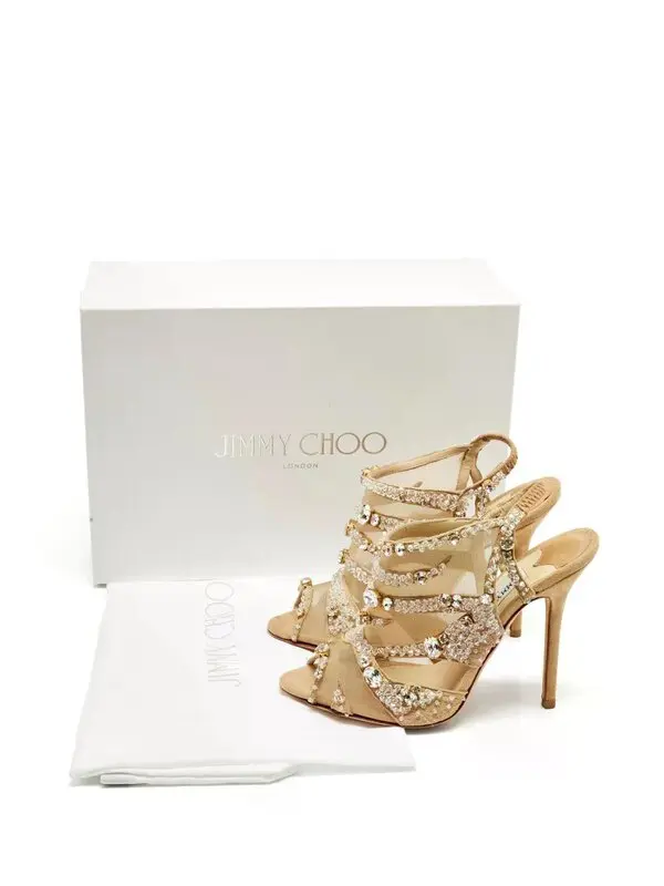 JIMMY CHOO Crystal-embellished Slingback Sandals