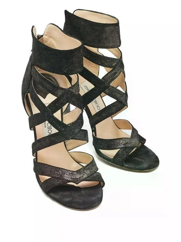JIMMY CHOO Ankle-strap Crisscross Sandals