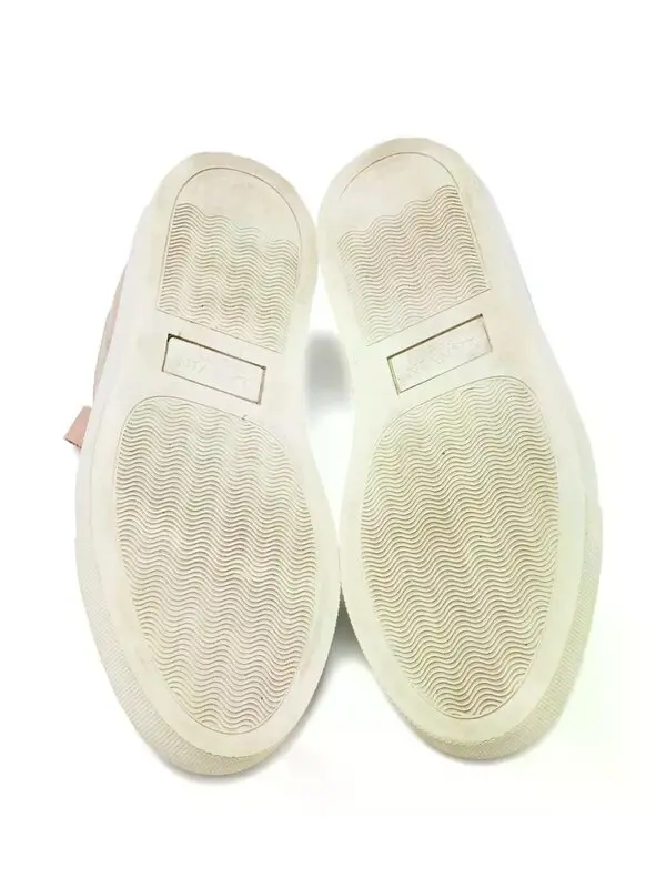 LANVIN Leather Lace-up Sneakers - Pink