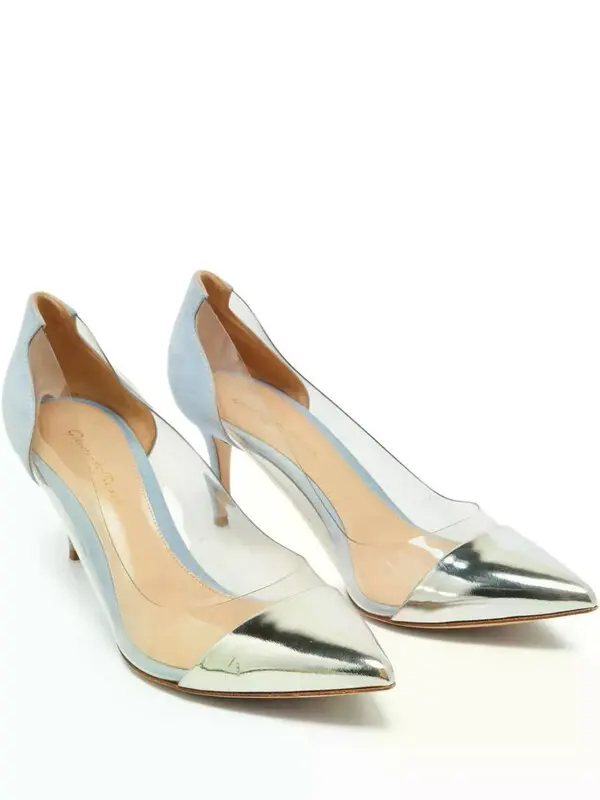 GIANVITO ROSSI 110mm Plexi Pumps - Silver