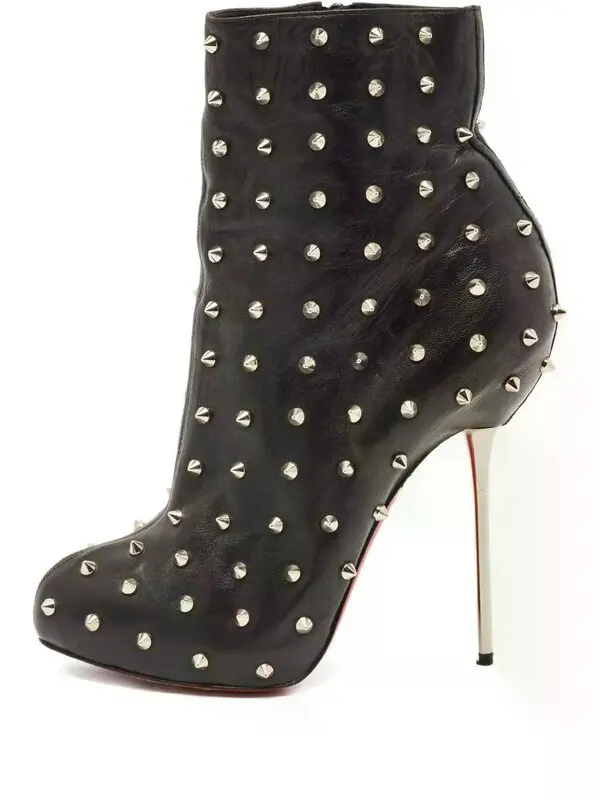 CHRISTIAN LOUBOUTIN 95mm Big Lips Spiked Leather Boots