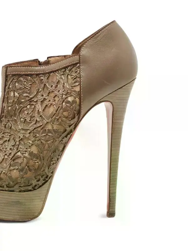 CHRISTIAN LOUBOUTIN Leather Lace Ankle Boots