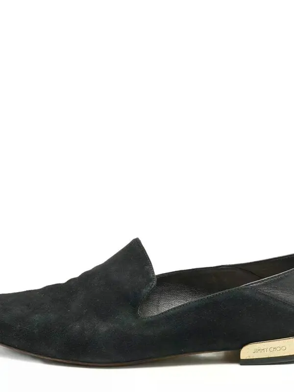 JIMMY CHOO Suede Leather Smoking Slippers