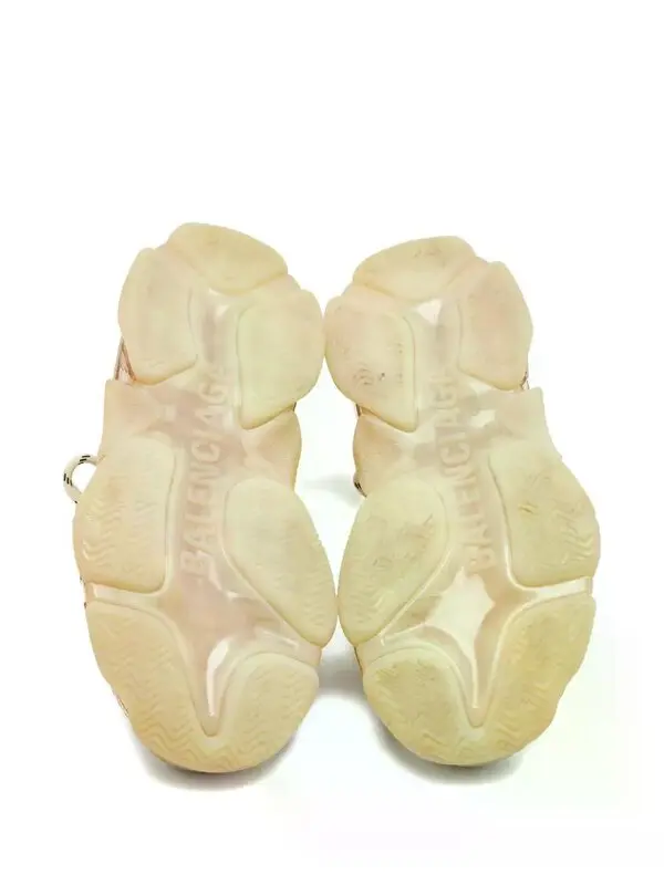 Balenciaga Triple S Leather Sneakers - Neutrals