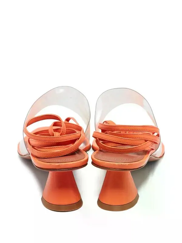 Amina Muaddi Leather Heeled Sandals