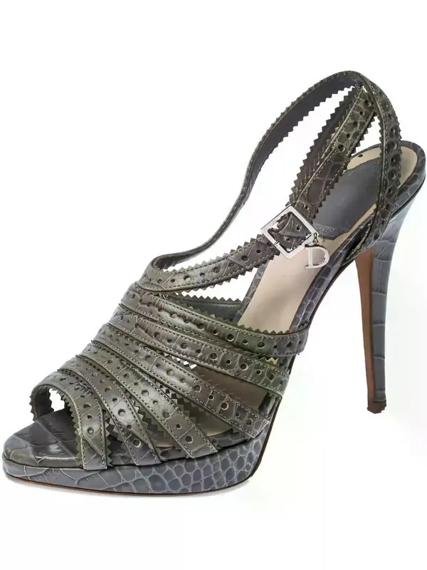 Dior Bonnie Crocodile Leather Sandals