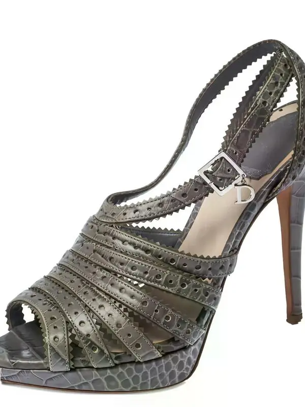 Dior Bonnie Crocodile Leather Sandals