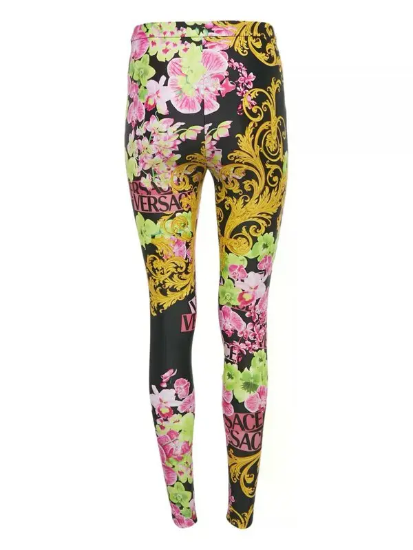 Versace Floral Print Leggings