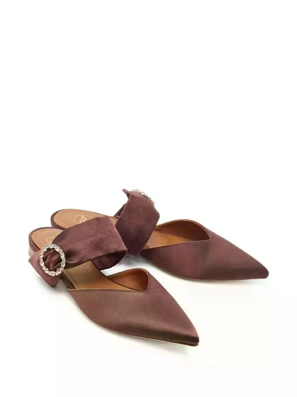 MALONE SOULIERS Satin Pointed-toe Ballet Flats