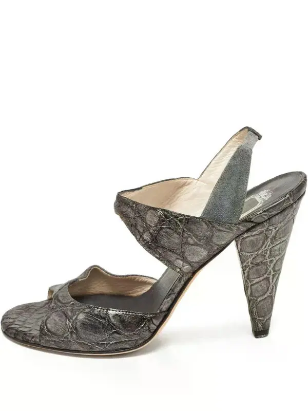 Dior 100mm Crocodile-embossed Slingback Sandals