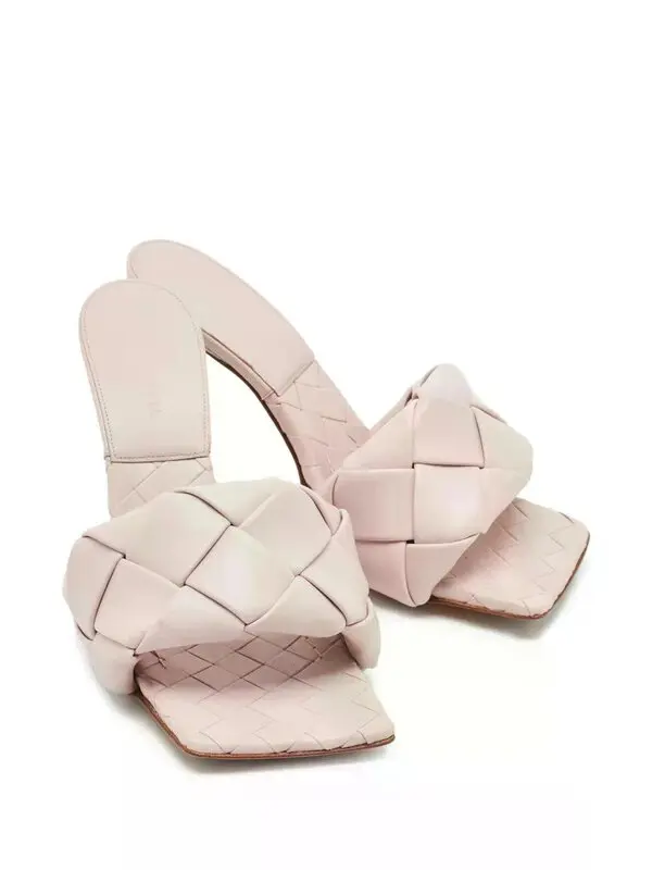 Bottega Veneta Lido Woven High-heeled Sandals - Pink