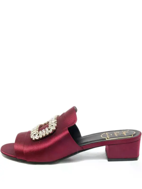 ROGER VIVIER 35mm Crystal-buckle Satin Sandals