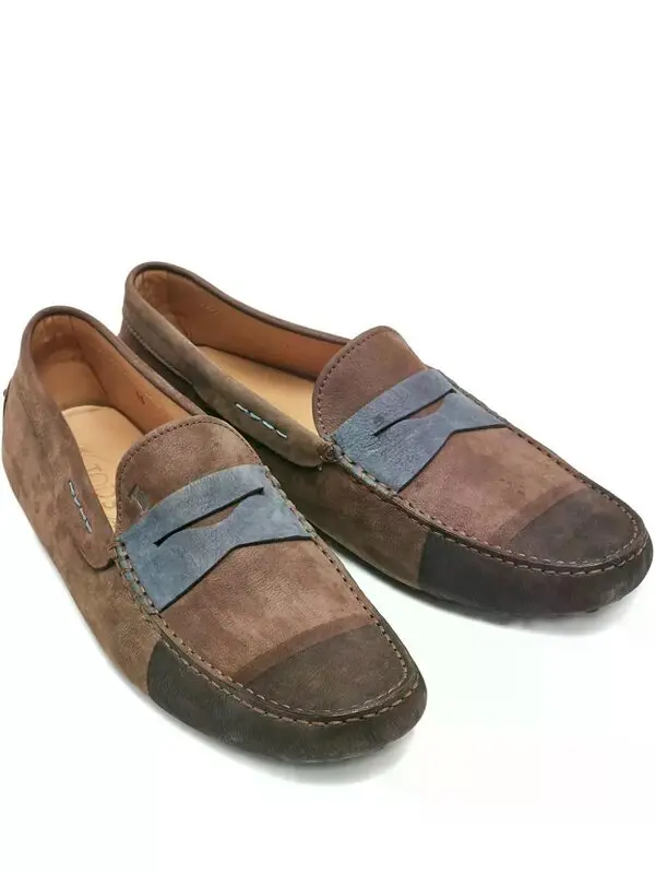 TOD'S Suede Leather Loafers - Brown