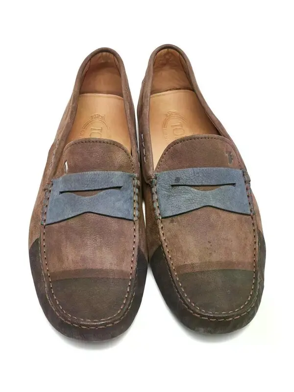 TOD'S Suede Leather Loafers - Brown