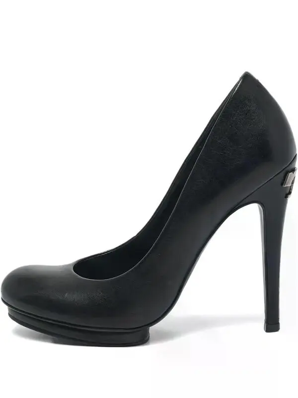 Tory Burch Leather Platform Pumps - Black