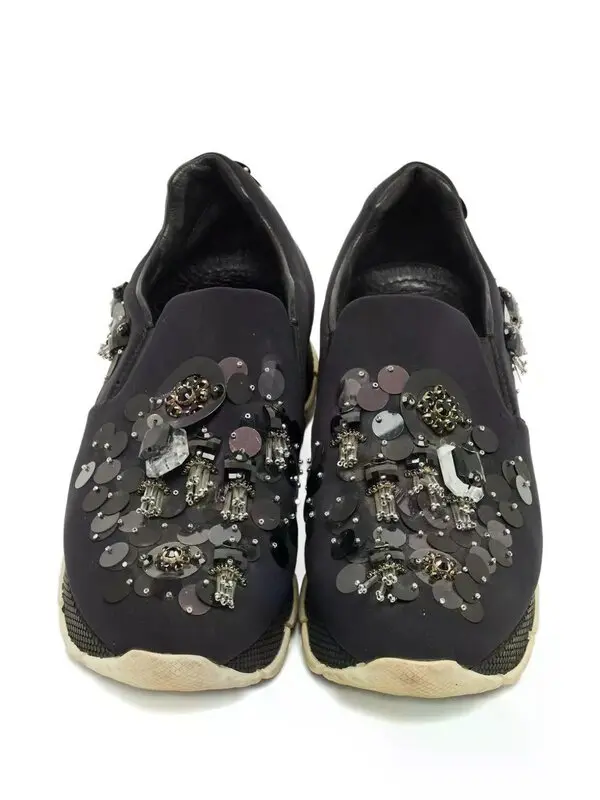 Prada Crystal-embellishment Slip-on Sneakers