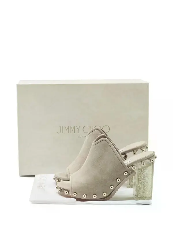 JIMMY CHOO Suede Heeled Sandals