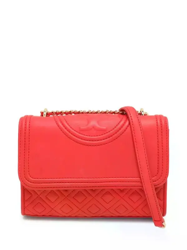Tory Burch Fleming Quilted Leather Crossbody Bag - Red