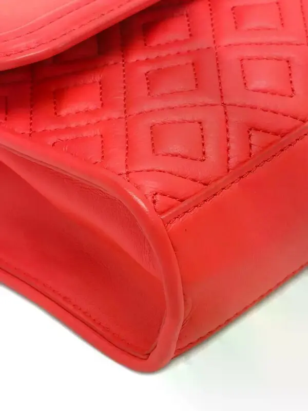 Tory Burch Fleming Quilted Leather Crossbody Bag - Red