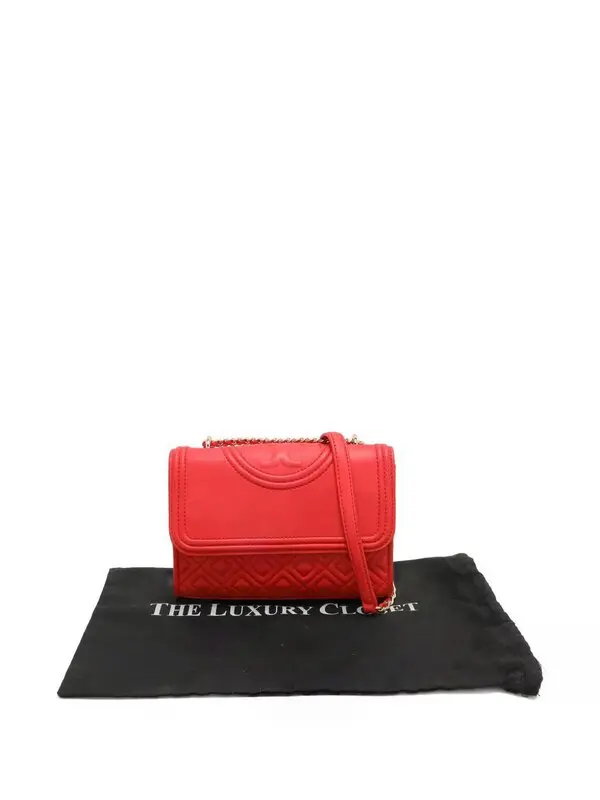 Tory Burch Fleming Quilted Leather Crossbody Bag - Red