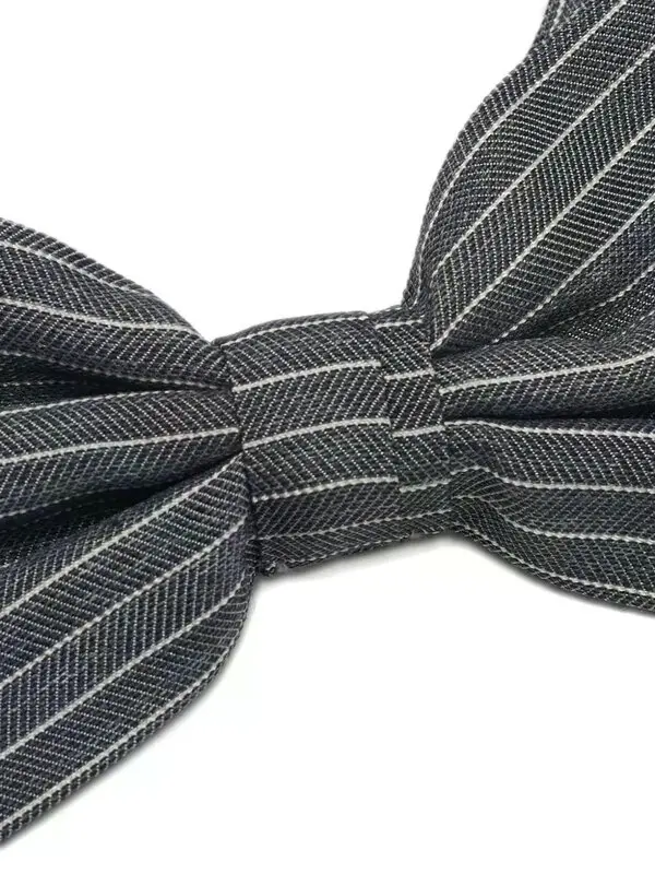 Emporio Armani Striped Cotton Bow Tie