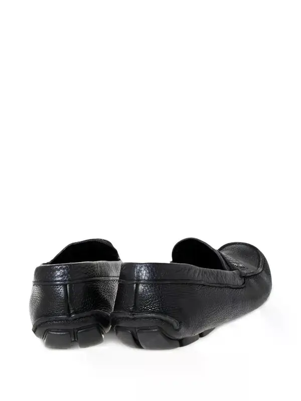 Prada Logo-detail Leather Loafers