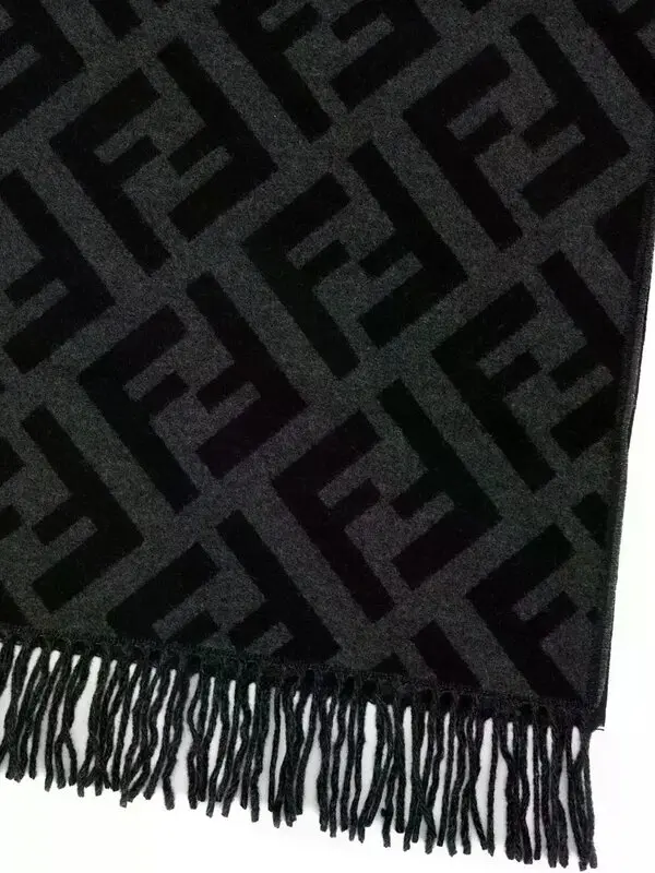 Fendi Logo-pattern Scarf - Grey