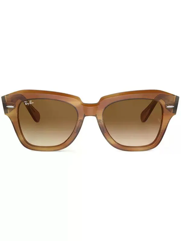 Ray-ban State Street Square-frame Sunglasses - Brown