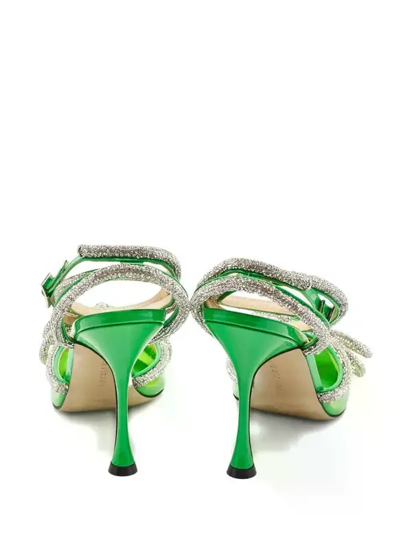 Mach & Mach 100mm Crystal-embellished Heeled Pumps - Green