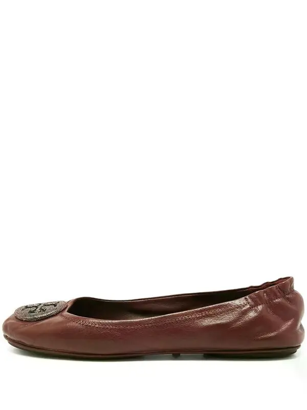 Tory Burch Minnie Leather Ballet Flats - Red