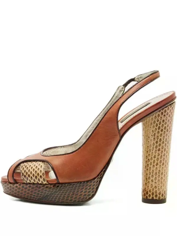 Dolce & Gabbana 120mm Leather Snakeskin Sandals