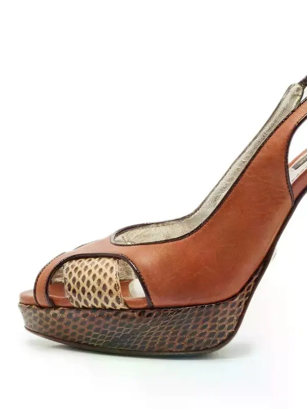 Dolce & Gabbana 120mm Leather Snakeskin Sandals